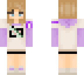 Crystal with a purple cancer ribbon | Minecraft Skin