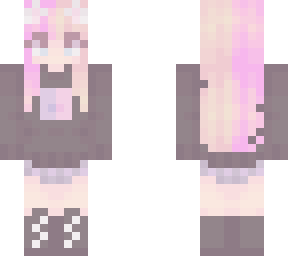 Blonde Cute Aesthetic Egirl Pink Skirt Girl Minecraft Skins
