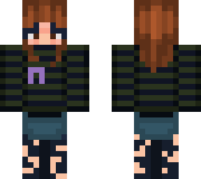 Female with cancer ribbon :) | Minecraft Skin