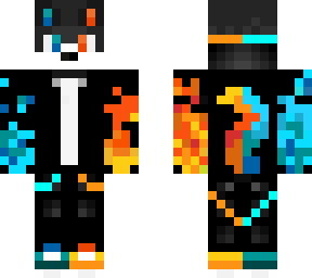 Fire and Ice Wolf | Minecraft Skin
