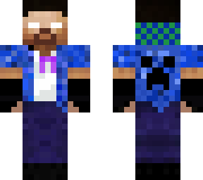 Herobrine skin with technoblade ribbon | Minecraft Skin