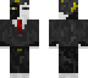 mc skin half black half white and grey suit | Minecraft Skin