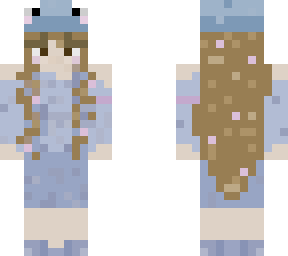 Blue frog skin with ribbon | Minecraft Skin