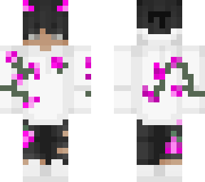 pink roses cherry blossom collab eboy | Minecraft Skins