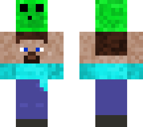 steve with slime | Minecraft Skin