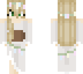medieval medieval girl cute gown dress elf | Minecraft Skins