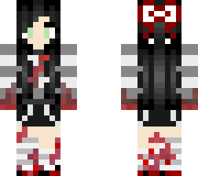 blood gore girl spookyydoll black hair weirdcore dreamcore gorecore ...