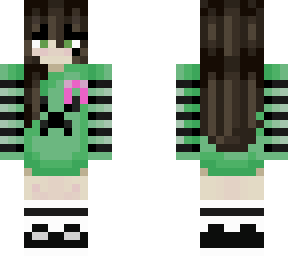 creeper gamergirl with cancer bow | Minecraft Skin