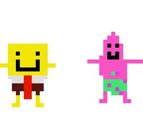 spongebob and patrick | Minecraft Skin