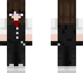 Girl wearing waistcoat suit | Minecraft Skin
