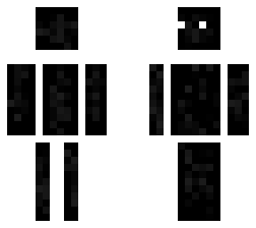 Black Skin With White Outline | Minecraft Skin