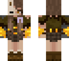 piglin girl with mask | Minecraft Skin