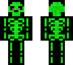 purple neon skeleton | Minecraft Skins
