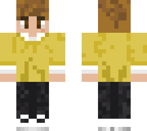 yellow yak sweater with white shirt | Minecraft Skin