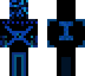 blue and black skin | Minecraft Skin