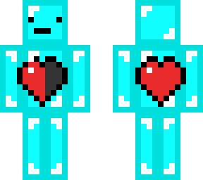 Half heart diamond | Minecraft Skin