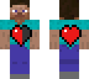 Half heart Steve | Minecraft Skin