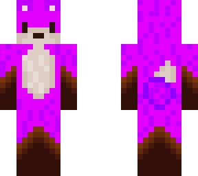 Magenta & Purple Coloured fur Fox skin | Minecraft Skin
