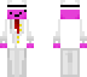 Pink smug white suit | Minecraft Skin