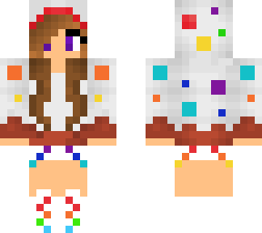 rainbow cake girl | Minecraft Skin