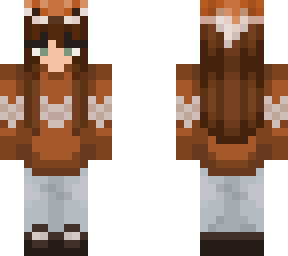 Girl with Fox Hat | Minecraft Skin