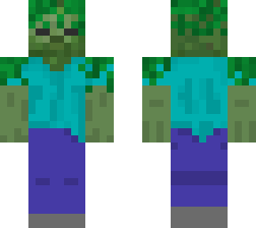 Swamp Zombie (with water lily) | Minecraft Skin