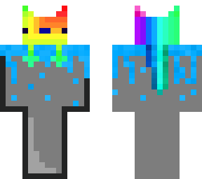 Rainbow Axolotl | Minecraft Skin