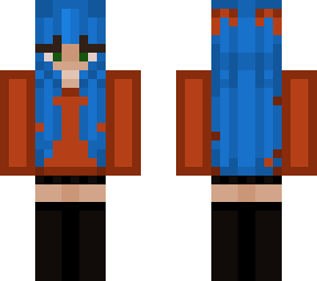 Blue hair red ribbon | Minecraft Skin