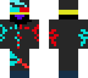 Neon Rave level 5 switching from blue to red (TDS) | Minecraft Skin