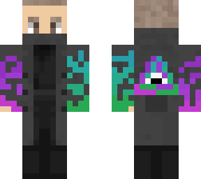 Illuminati Theme green purple | Minecraft Skin