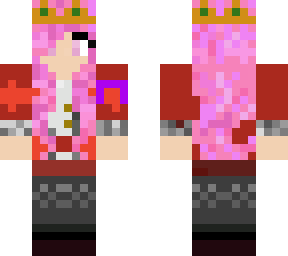Fem realistic technoblade with cancer ribbon | Minecraft Skin