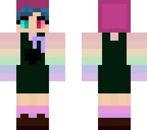 Pastel Rainbow w/ Cancer Awareness Ribbon | Minecraft Skin