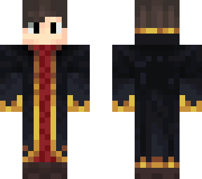 black, gold and red robes | Minecraft Skin