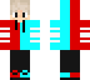 red and blue cool kid | Minecraft Skin
