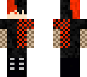 red and black emo | Minecraft Skin