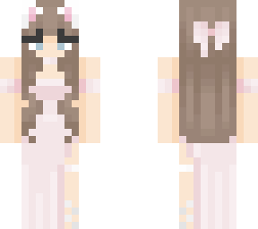 AriGameplays con vestido rosa | Minecraft Skin