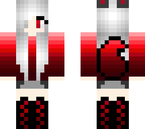 Evil shadow wolf bunny girl | Minecraft Skin