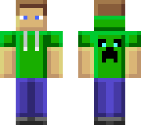 green gamer steve | Minecraft Skin