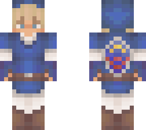 Zelda Link Blue Tunic Ocarina Of Time | Minecraft Skin