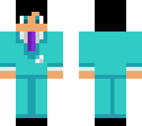 traje de boda cian | Minecraft Skin