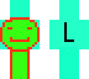 Cyan dream with red | Minecraft Skin