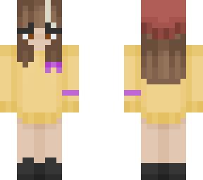 Female Wilbur + cancer support ribbon | Minecraft Skin