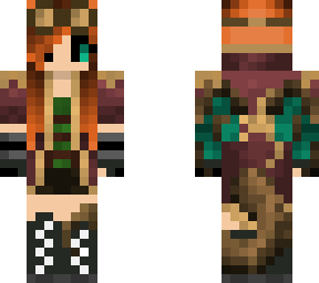 SteamPunk Draconic Girl | Minecraft Skin