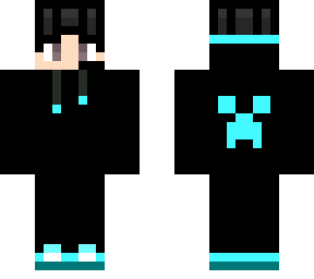 Blue Gamer Boy- With Cool Effect With Headphones | Minecraft Skin