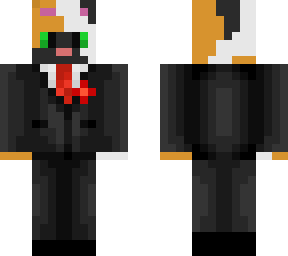 Cat with suit (GamerDragonzz EDITED WITHOUT CROWN) | Minecraft Skin