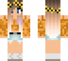 Sunflower girl with cancer bow | Minecraft Skin