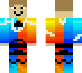 Fire and Water Adidas Player | Minecraft Skin