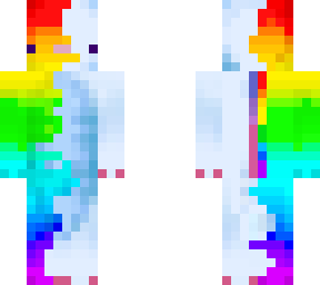 Rainbow axolotl | Minecraft Skin