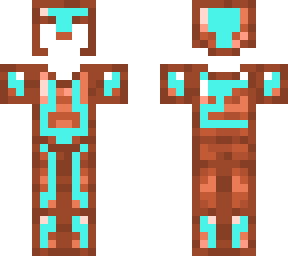 better charged copper armor | Minecraft Skin
