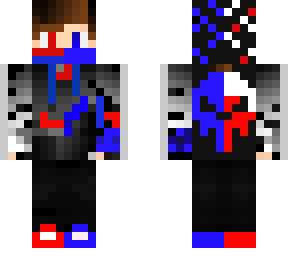 Blue, red, and white gamerboy | Minecraft Skin